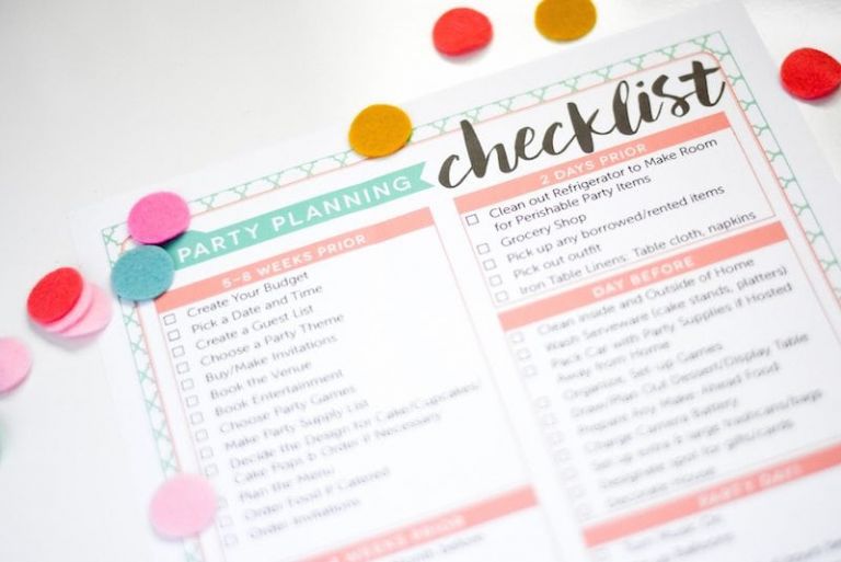 A Party Planning Checklist You Can Use For any Party! | ThatSweetGift