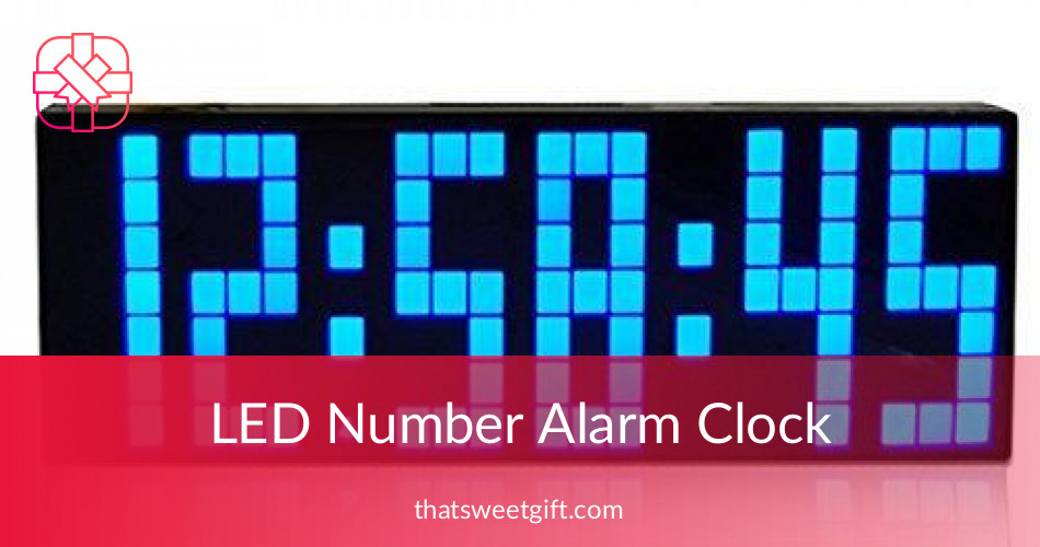 LED Number Alarm Clock with Calender & Tempature | ThatSweetGift.com