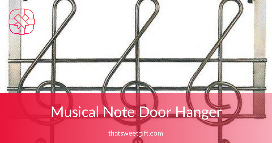 Musical Note Door Hanger With Three Hooks | ThatSweetGift.com