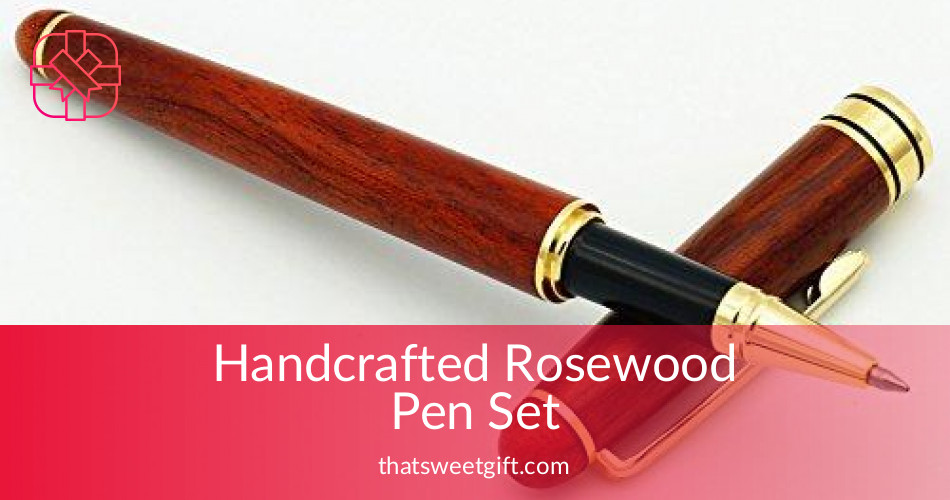 Eco Friendly Handcrafted Rosewood Pen Set Thatsweett