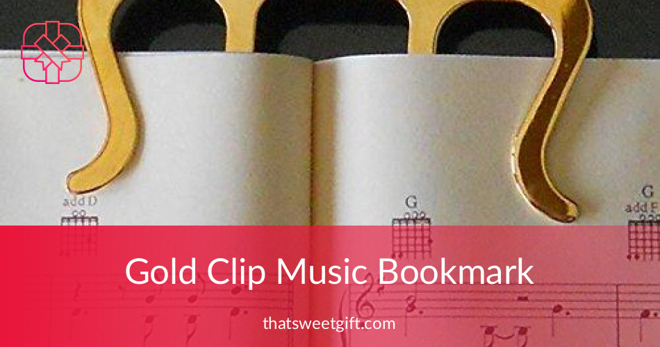 High-Quality Gold Clip Music Bookmark | ThatSweetGIft