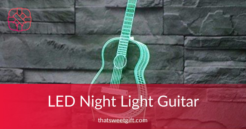 3D Glow LED Night Light Creative Guitar Decor | ThatSweetGift