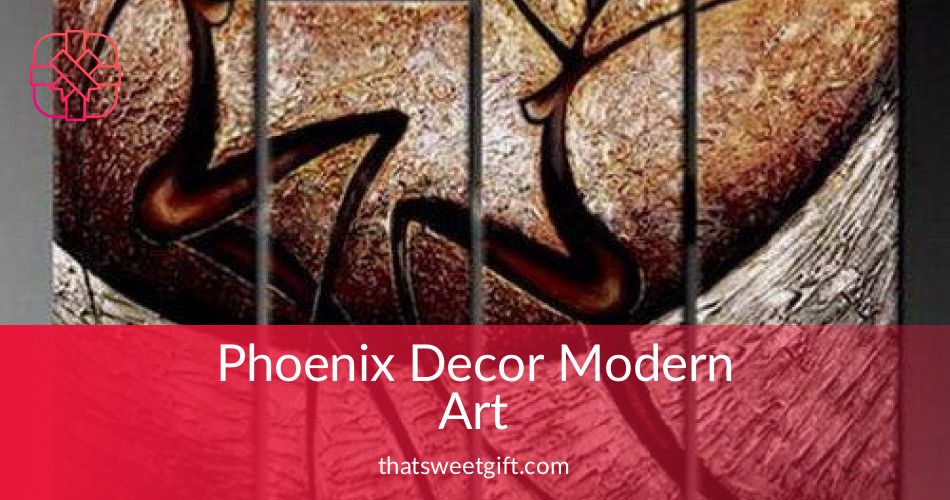 Phoenix Decor Modern Art Oil On Canvas Painting | ThatSweetGift