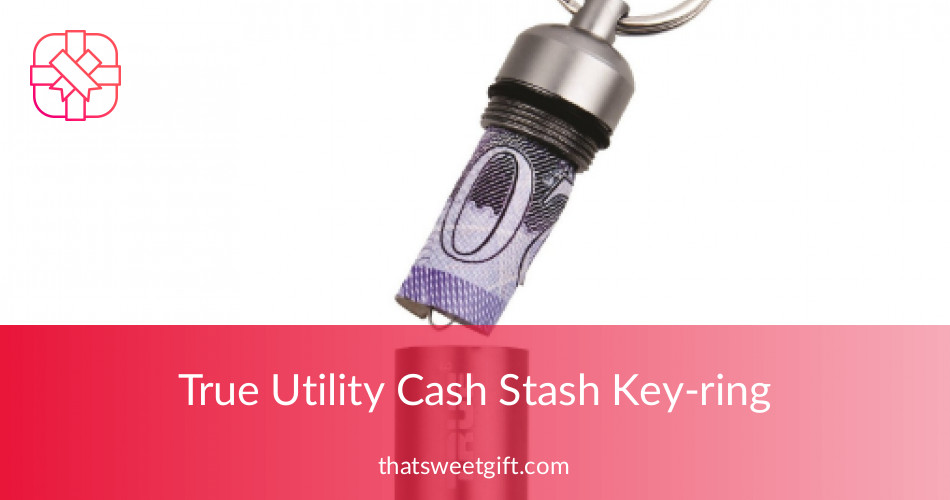 True Utility Waterproof Cash Stash Key-ring | ThatSweetGift.com