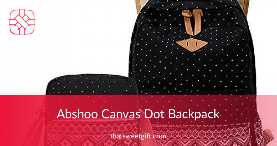 Abshoo Canvas Dot Lightweight Backpack for Teens | ThatSweetGift