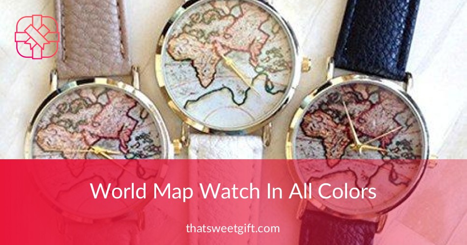 World Map Watch In All Colors FOr both Boyz and Girlz ⎮ ThatSweetGift