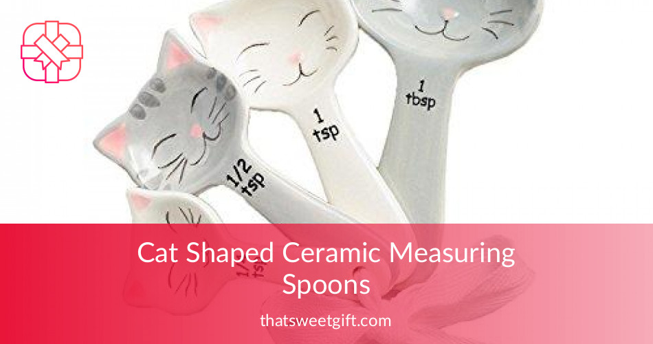 Cat Shaped Ceramic Measuring Spoons | Thatsweetgift