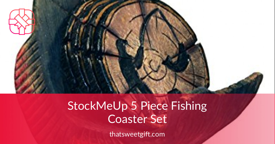 StockMeUp 5 Piece Fishing Themed Coaster Set | ThatSweetGift