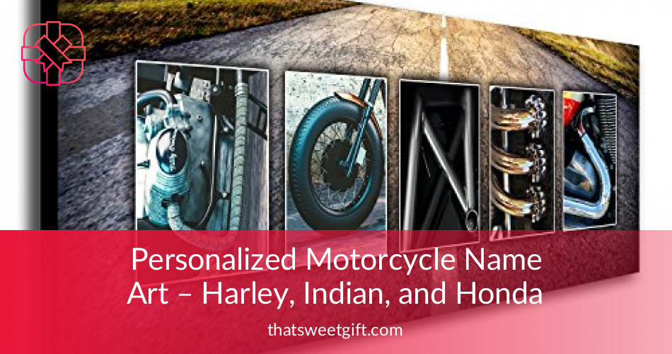 Personalized Motorcycle Name Art: Harley Davidson Print | ThatSweetGift