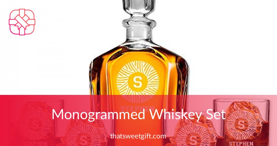 Monogrammed Whiskey 5 Piece Set | ThatSweetGift