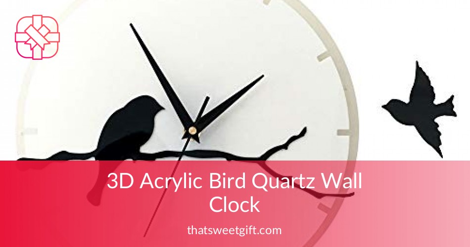 3D Acrylic Bird Quartz Wall Clock | ThatSweetGift