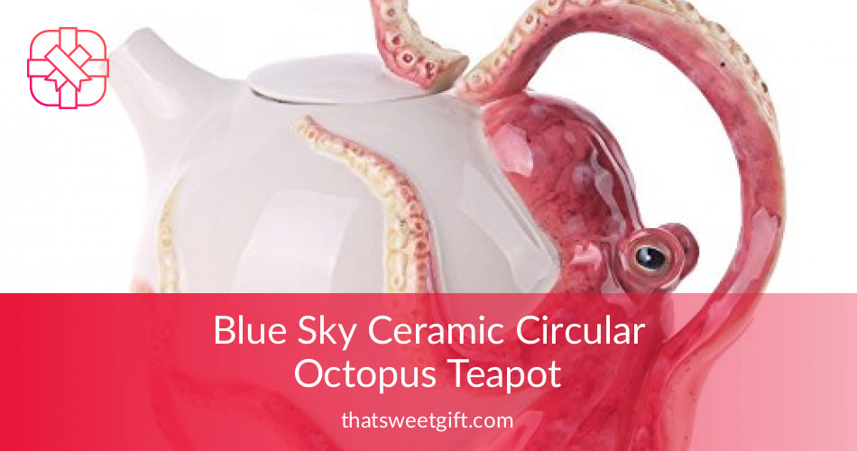 Blue Sky Ceramic Circular Octopus Teapot | ThatSweetGift