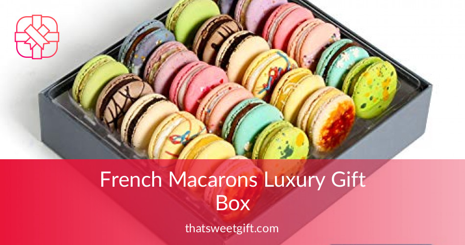 French Macarons Luxury Gift Box - 24 Pieces Box! | ThatSweetGift
