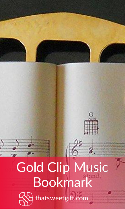 High-Quality Gold Clip Music Bookmark | ThatSweetGIft