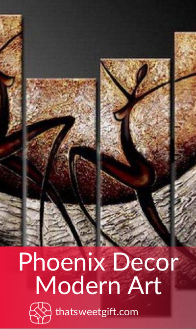 Phoenix Decor Modern Art Oil On Canvas Painting | ThatSweetGift