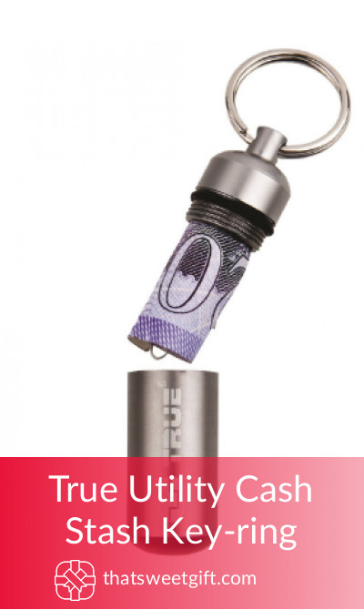 True Utility Cash Stash Key-Ring Waterproof | ThatSweetGift