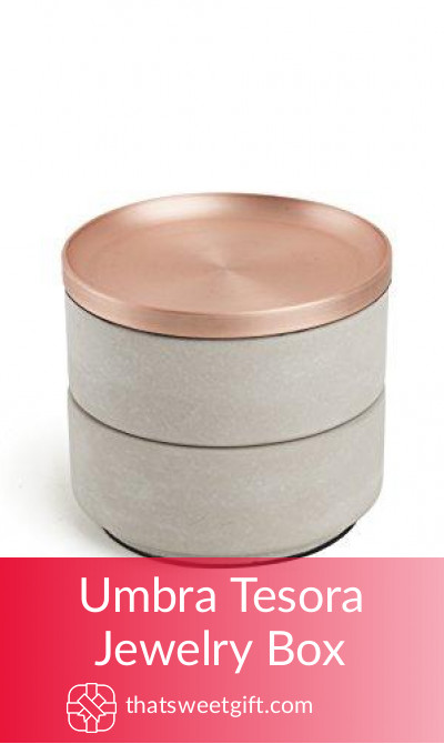 Copper And Concrete Umbra Tesora Jewelry Box | ThatSweetGift