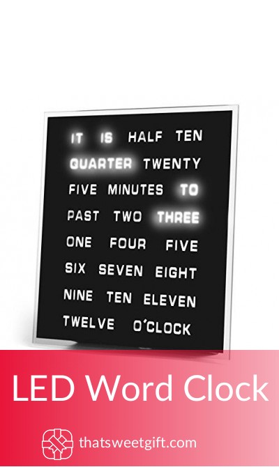 Unique LED Word Clock: Displaying Time As Text | ThatSweetGift