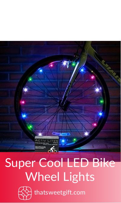 Super Cool LED Bike Wheel Lights: Rainbow Colors | ThatSweetGift