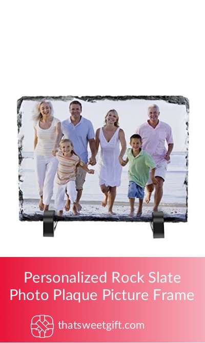 Personalized Rock Slate Photo Plaque/Picture Frame | ThatSweetGift