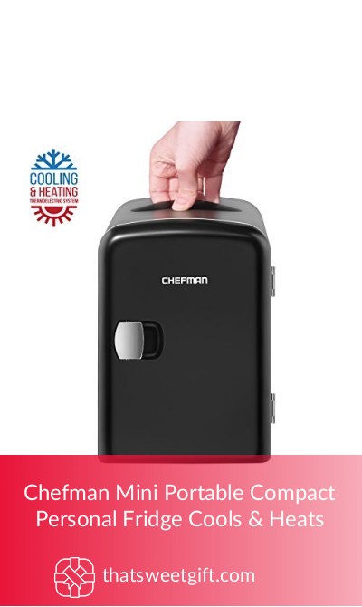 Chefman Mini Portable Compact Personal Fridge | ThatSweetGift