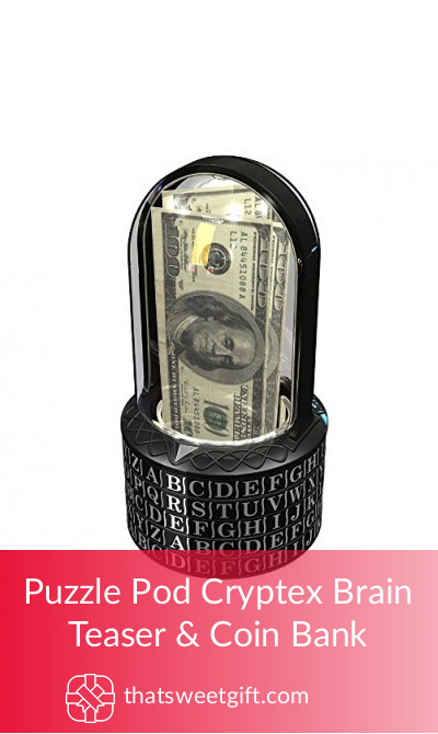 Puzzle Pod Cryptex Brain Teaser & Coin Bank | ThatSweetGift