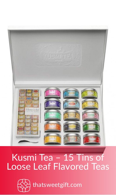 Kusmi Tea - 15 Tins of Loose Leaf Flavored Teas | ThatSweetGift