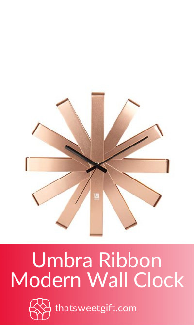 Umbra Ribbon Modern & Sleek Wall Clock | ThatSweetGift