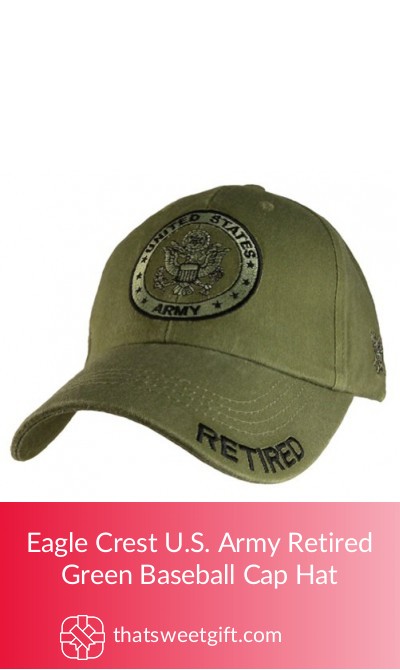 Eagle Crest U.S. Army Retired Green Baseball Cap | ThatSweetGift